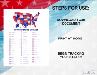 50 United States Checklist PRINTABLE