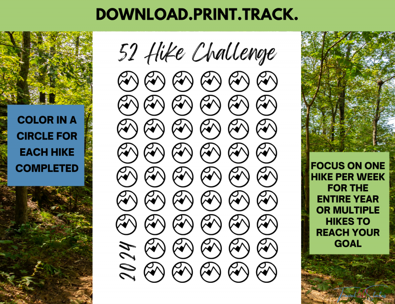 52 Hike Challenge 2024 Printable