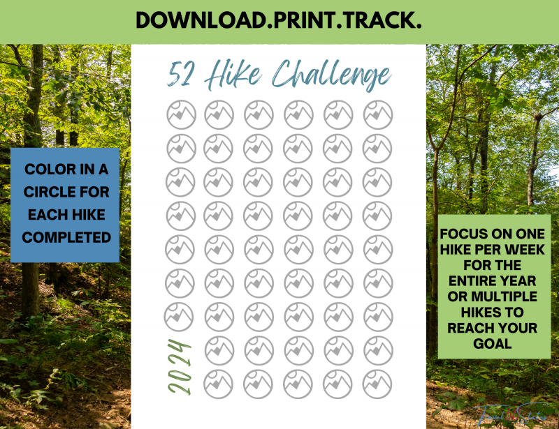 52 Hike Challenge Color Printable