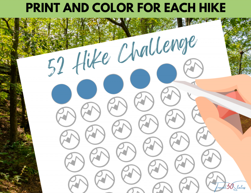 52 Hike Challenge Color Printable