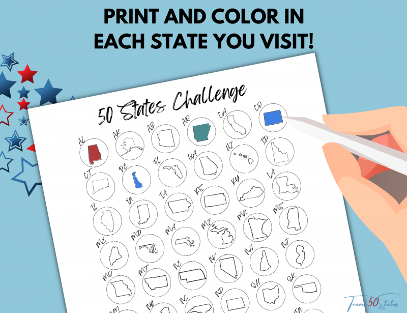 50 States Challenge PRINTABLE
