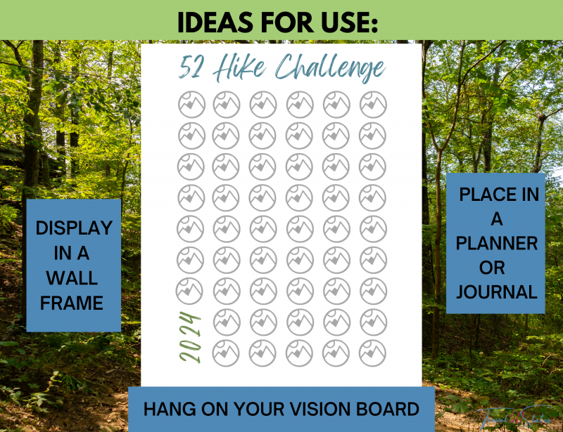 52 Hike Challenge Color Printable