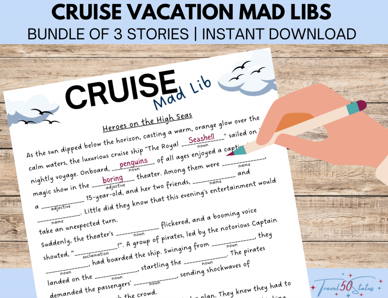 Cruise Vacation Printable Mad Libs
