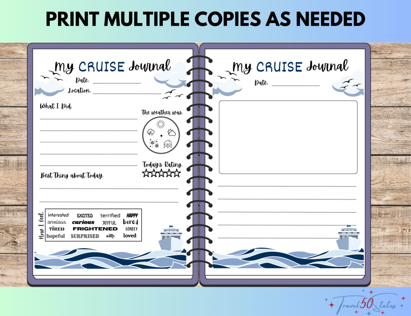 Cruise Journal Printable Pages