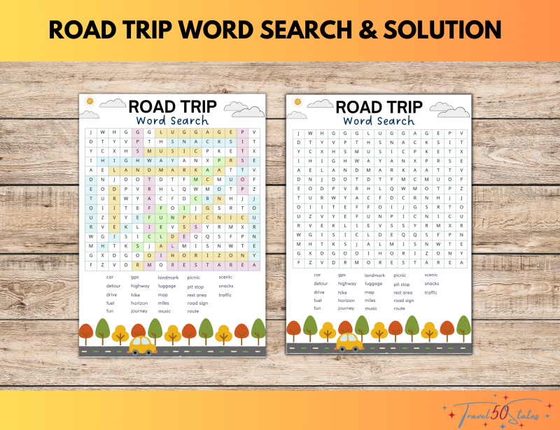 Road Trip Games and Activities Printable Bundle