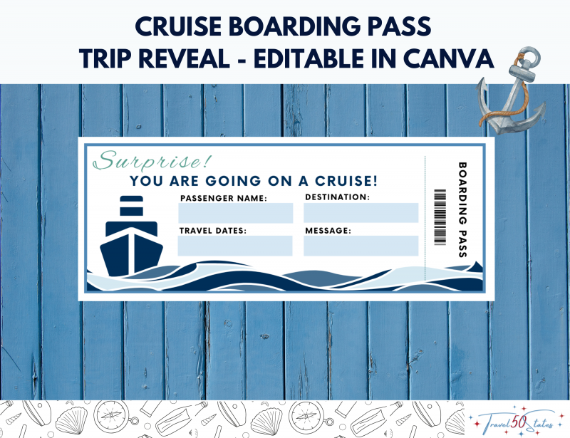 Surprise Cruise Trip Boarding Pass